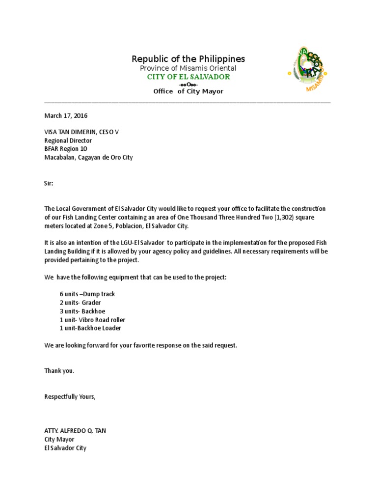 Letter Intent Fish Landing | PDF