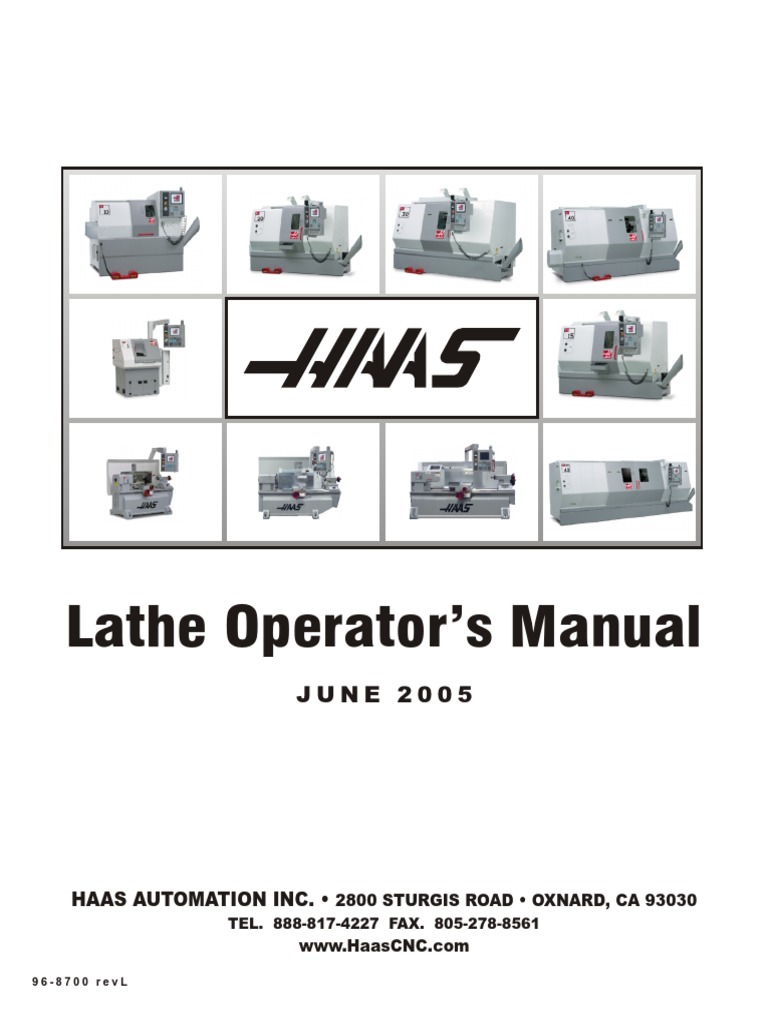 Haas SL-10 Operator Manual | PDF | Damages | Machines