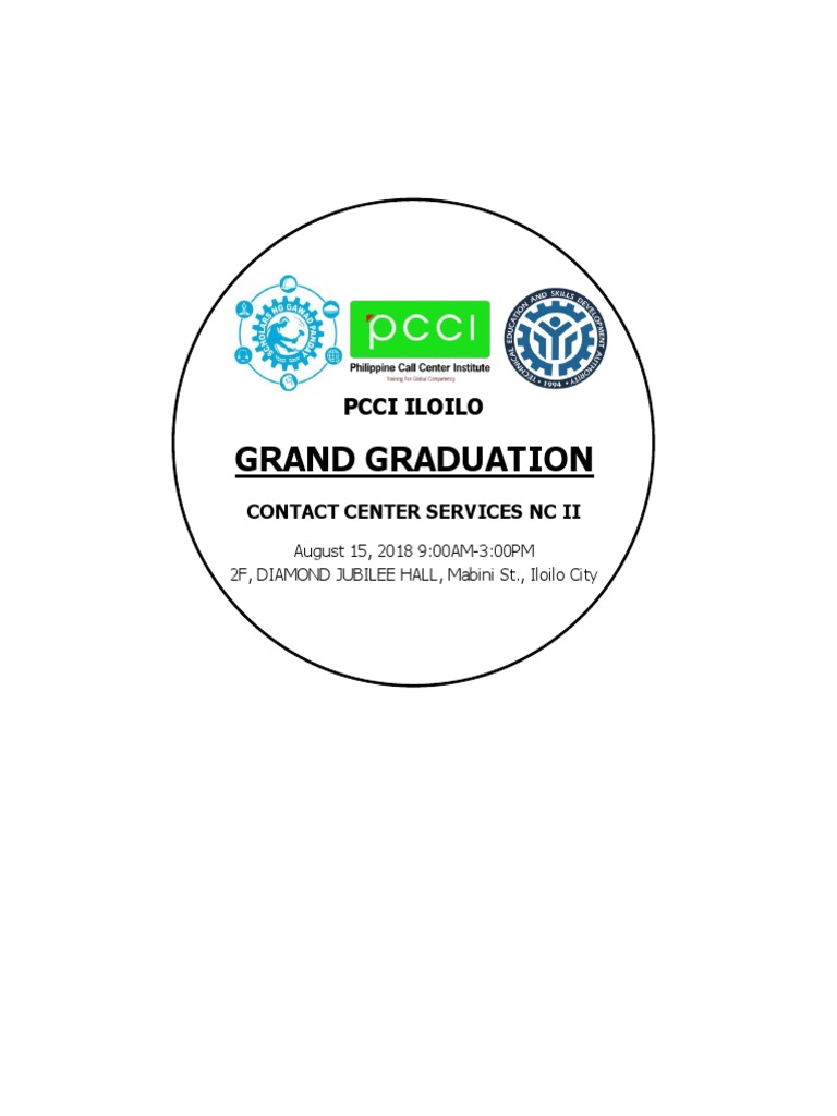 Grand Graduation: Pcci Iloilo | PDF | Law