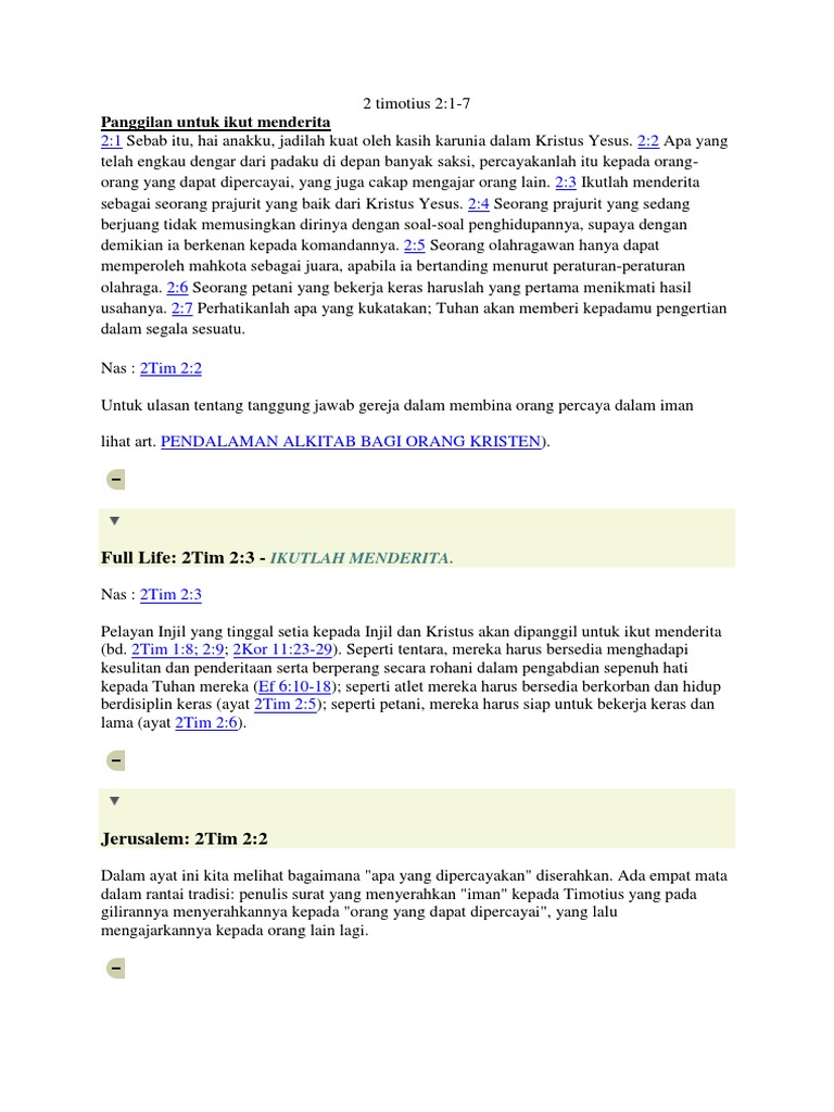2 Timotius 2 | PDF