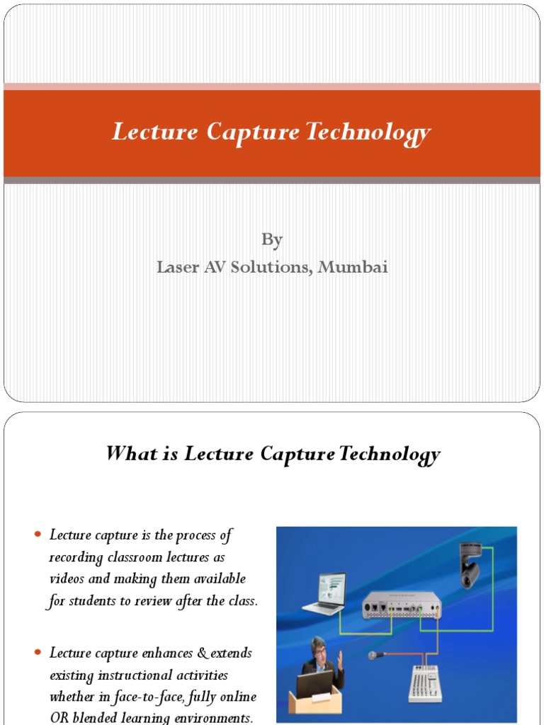 Lecture Capture Technology: by Laser AV Solutions, Mumbai | PDF ...