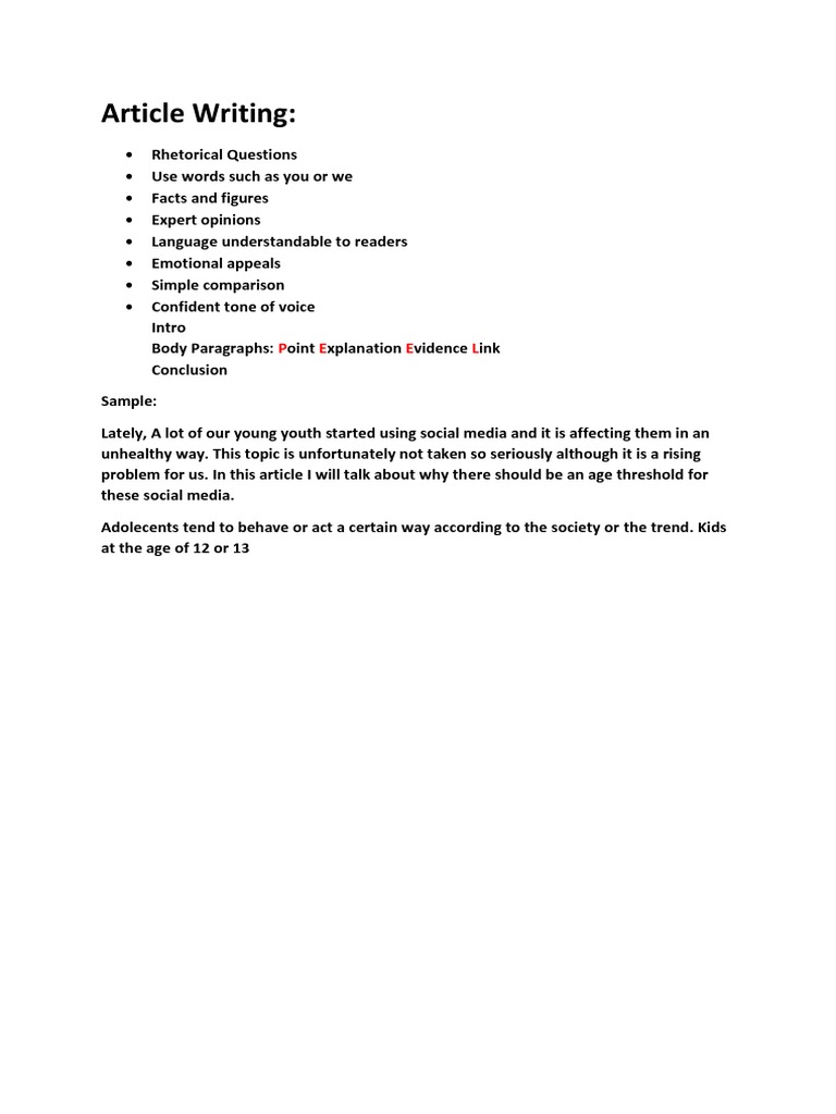 Article Writing | PDF