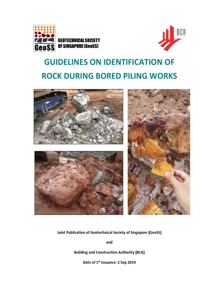 Rock Identification Guidelines for Bored Piling | PDF | Deep Foundation ...