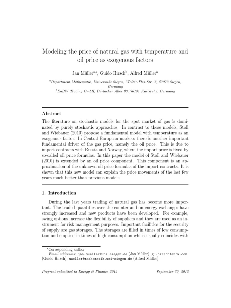 Oil Price Formulas in A Nutshell | PDF | Natural Gas | Outlier