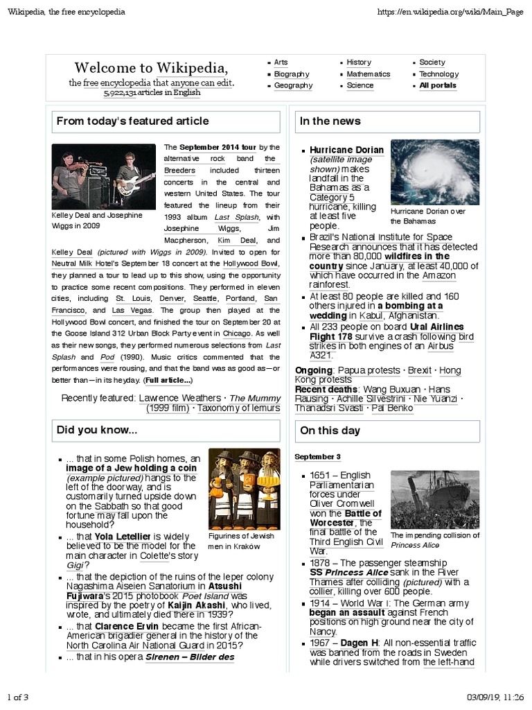 Welcome To Wikipedia,: From Today's Featured Article in The News | PDF ...