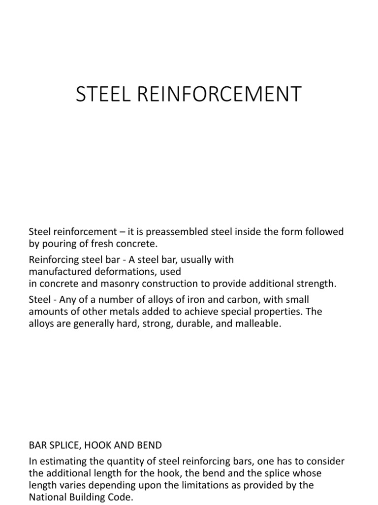 Steel Reinforcements | PDF | Engineering | Civil Engineering