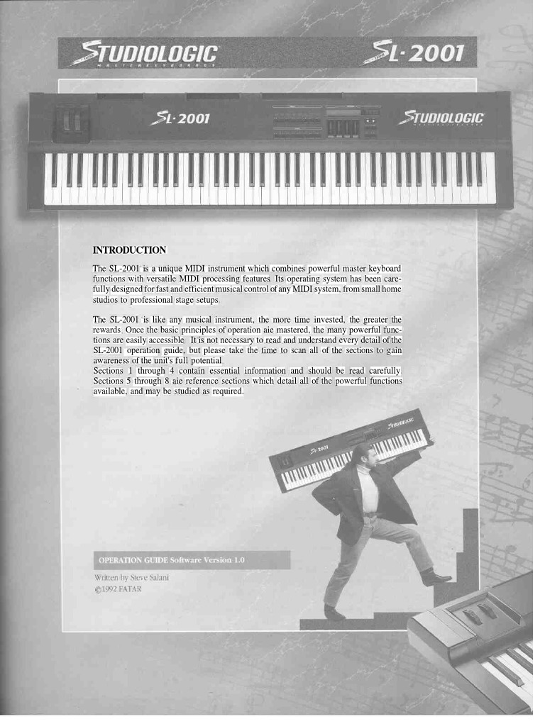 Fatar Studiologic Sl-2001 | PDF | Synthesizer | Computer Keyboard