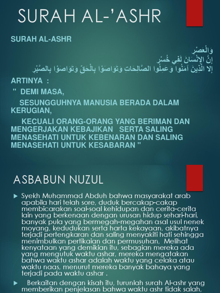Arti dan Penjelasan Surah Al-Ashr | PDF | Agama & Spiritualitas