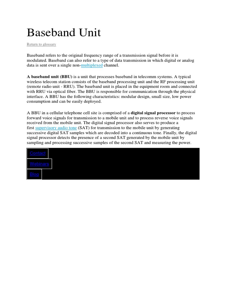 Baseband Unit: Multiplexed | PDF | Science & Mathematics | Computers