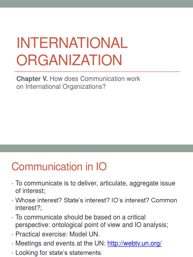 6 - Communication and The IO | PDF | International Criminal Court ...