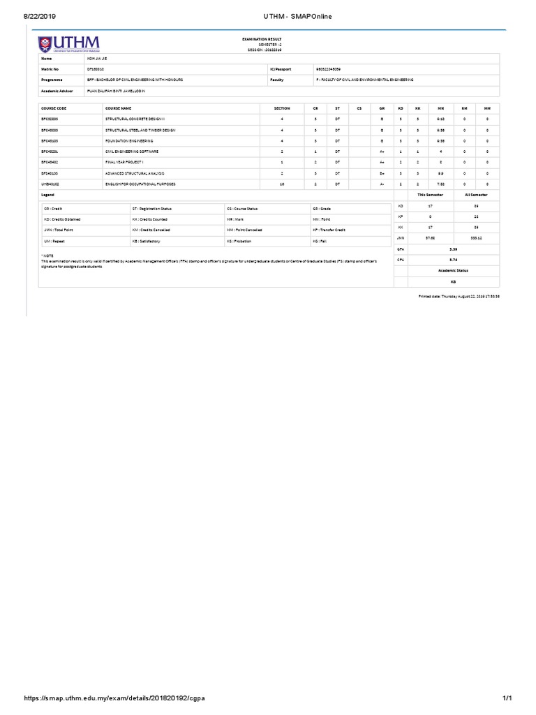 UTHM - SMAPOnline | PDF | Qualifications | Academia