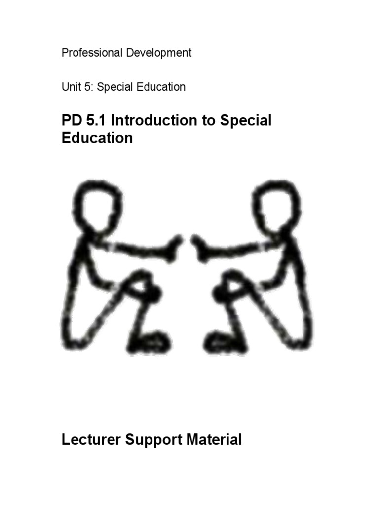 PD Se 5 1 Introduction To Special Education Lecturer PDF | Download ...