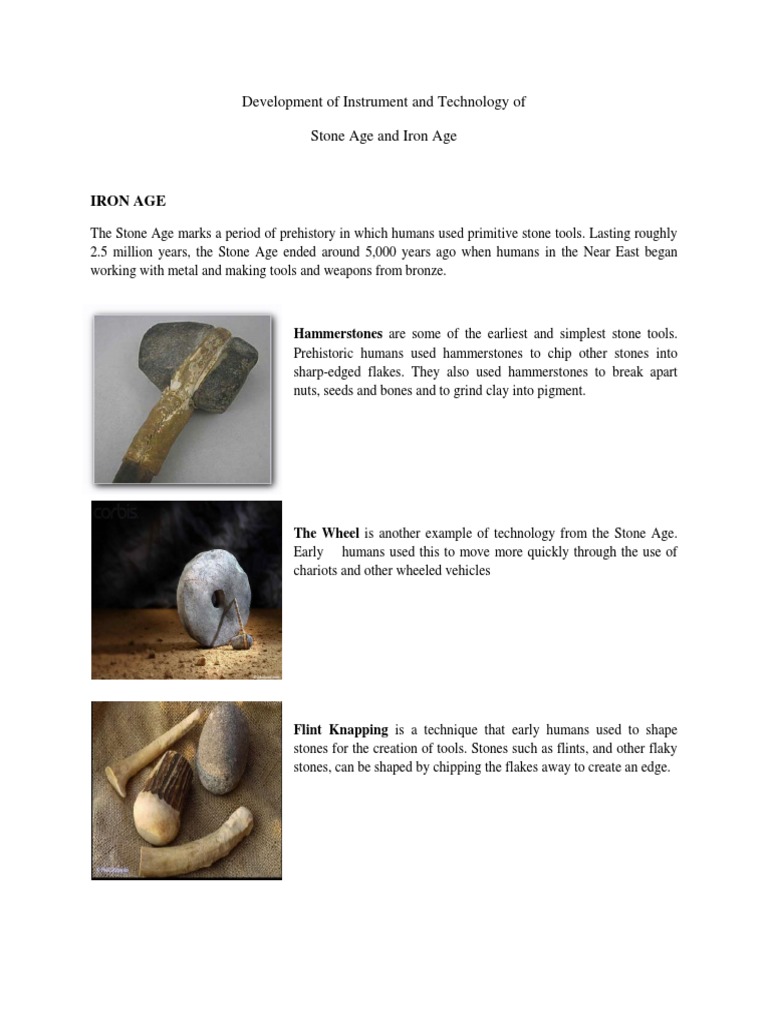 Iron Age: Development of Instrument and Technology of Stone Age and ...