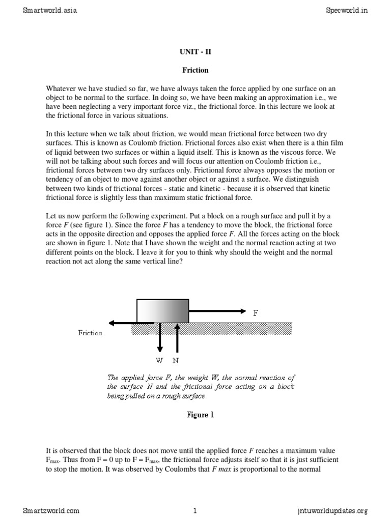 Engineering Mechanics - 3 U2 | PDF | Friction | Force