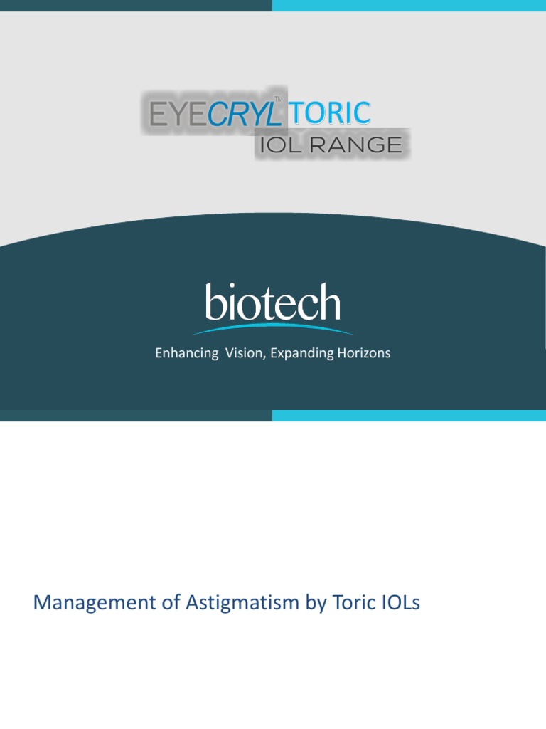 v2.0 - Eyecryl Toric Iol | PDF | Light | Optics
