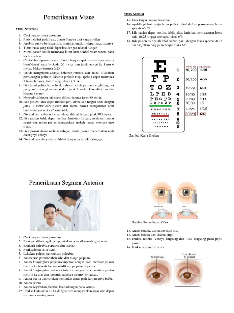 Kumpulan Pemeriksaan Klinis Mata | PDF