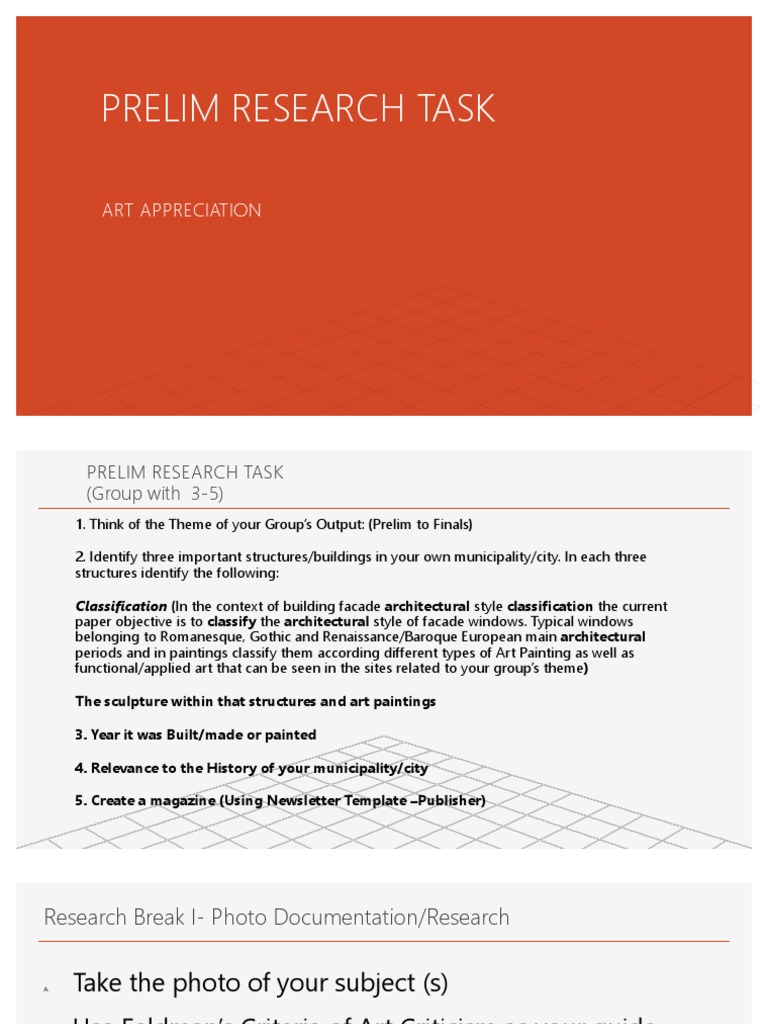 Prelim Research Task Art App | PDF