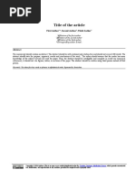 Elsevier SSRN - Word Template | PDF | Microsoft Word | Note (Typography)