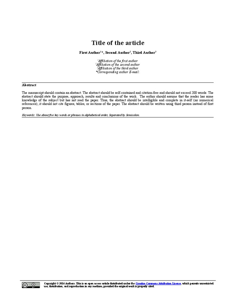 Full Length Paper Template ICCMSO | Download Free PDF | Times New Roman ...