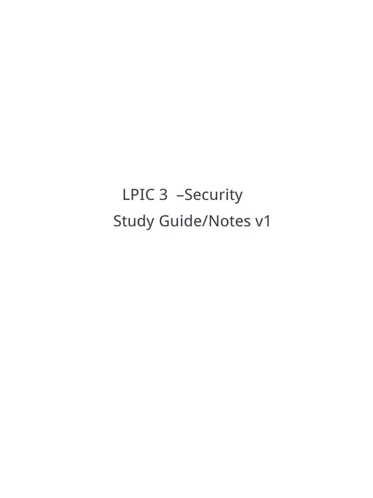 LPIC3 | Download Free PDF | Cryptography | Sudo