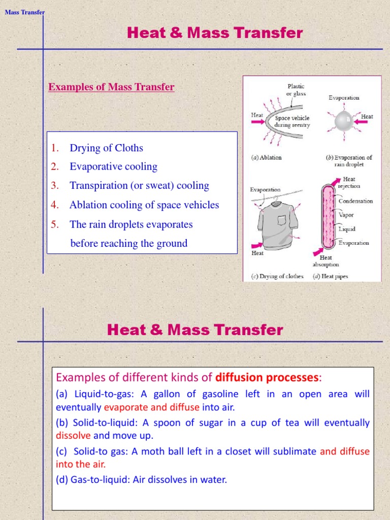 Lec 14 Mass Transfer | PDF | Mole (Unit) | Diffusion