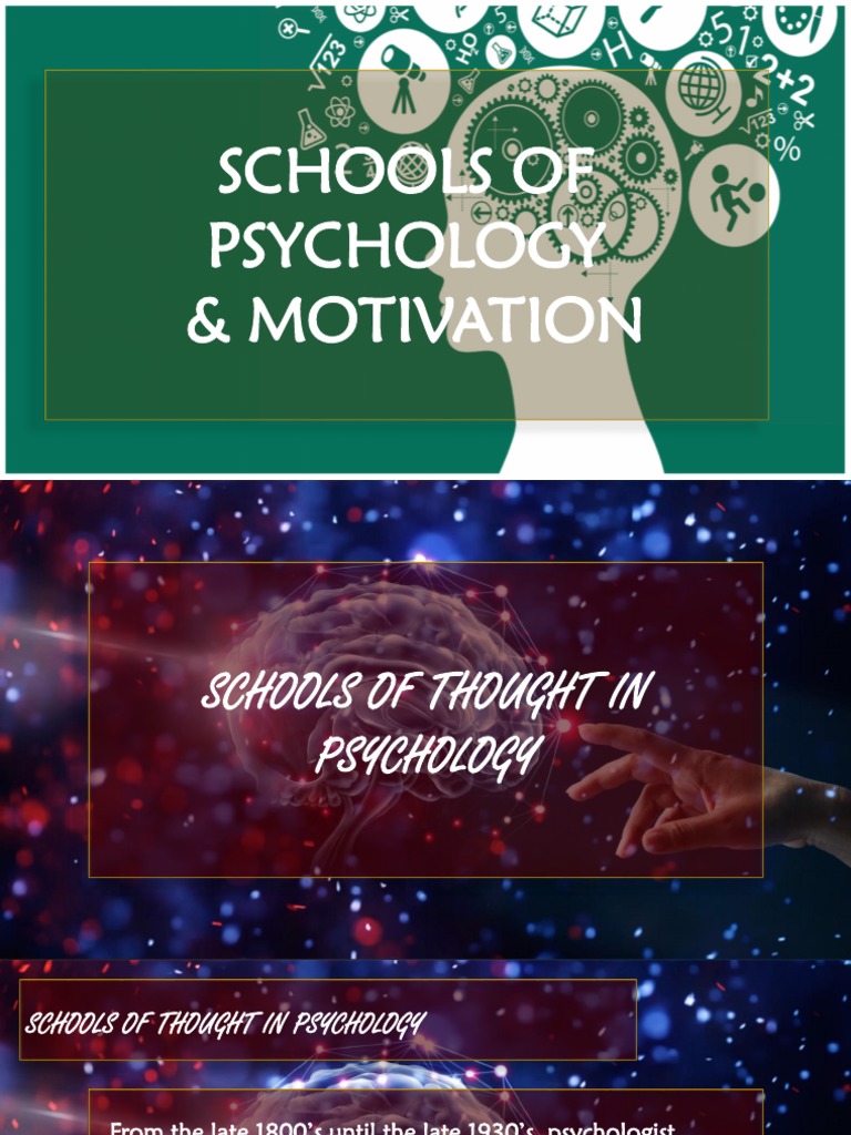 Schools of Psychology & Motivation | PDF | Id | Psychoanalysis