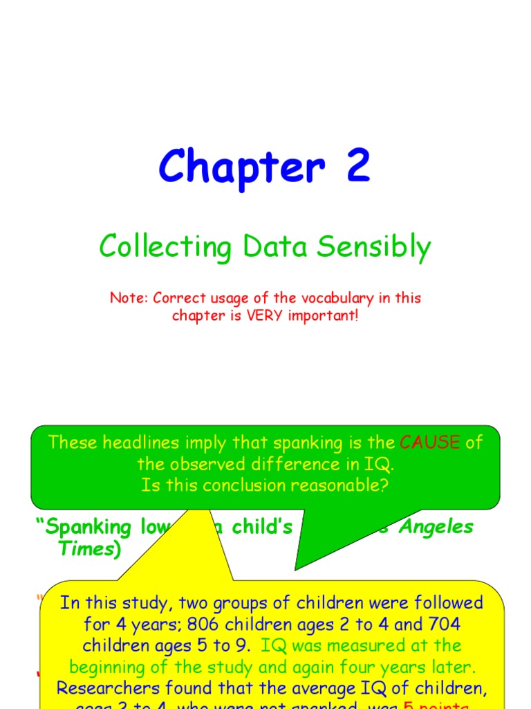 Collecting Data Sensibly: Chapter Is VERY Important! | PDF | Scientific ...