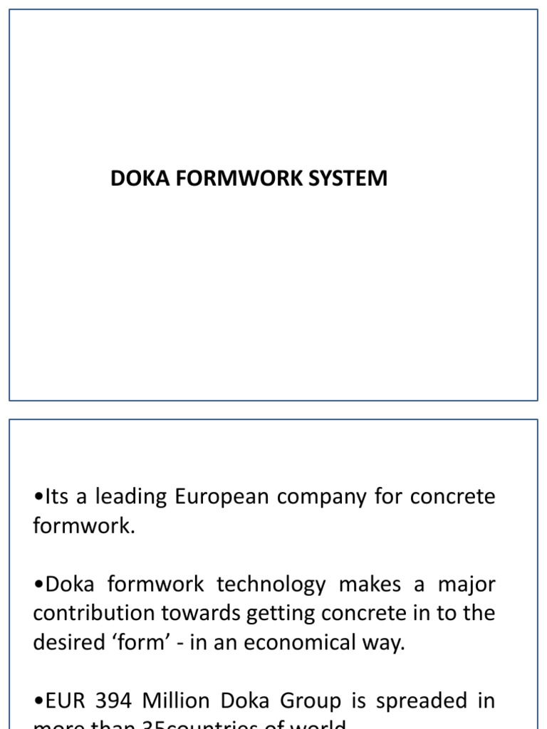 Doka Formwork System | PDF | Scaffolding | Lumber