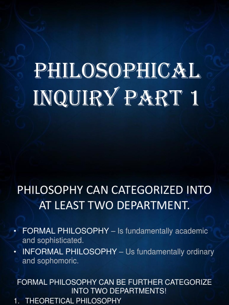 Philosophical Inquiry Part 1 | PDF