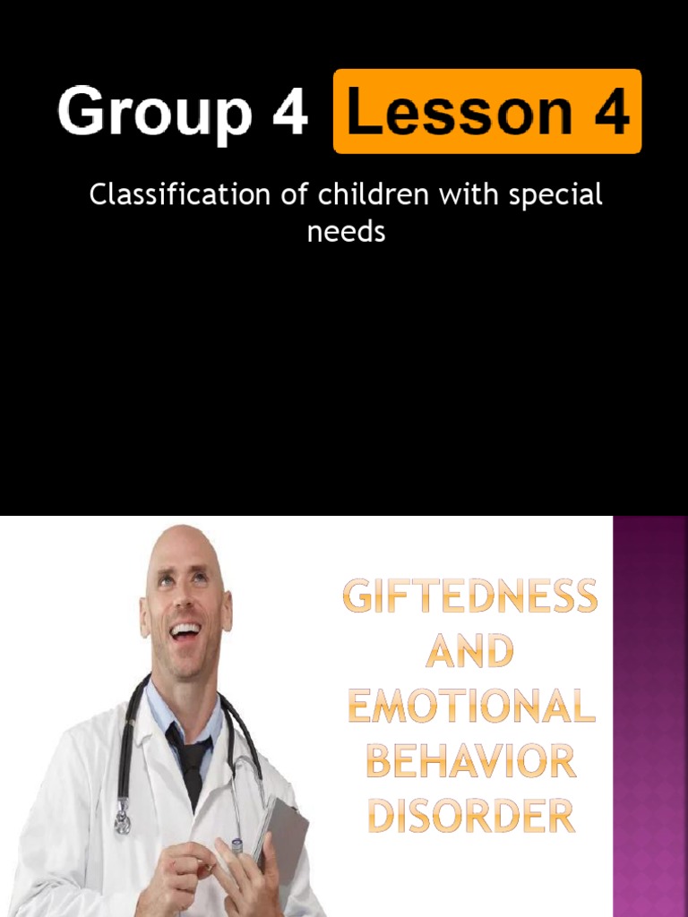 Classification of Children With Special Needs | PDF | Intellectual ...