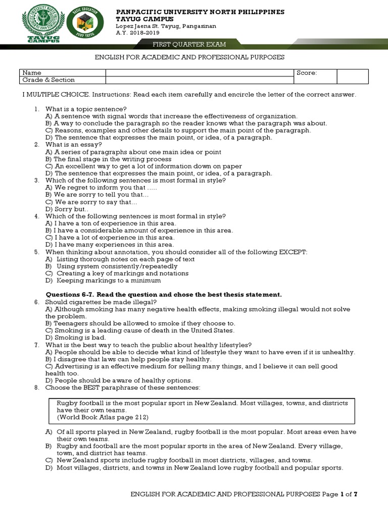 EAPP | PDF | Plagiarism | Citizenship