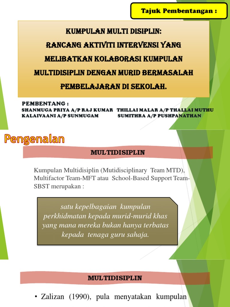PERANAN MULTIDISIPLIN KUMPULAN New | PDF