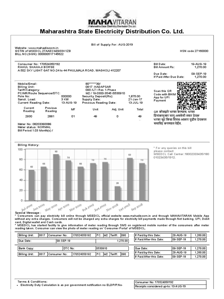 LT E-Bill-compressed | PDF | Cheque | Payments