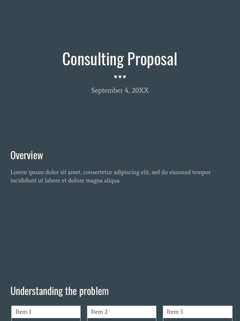 Consulting Proposal Template | PDF | Text | Typography