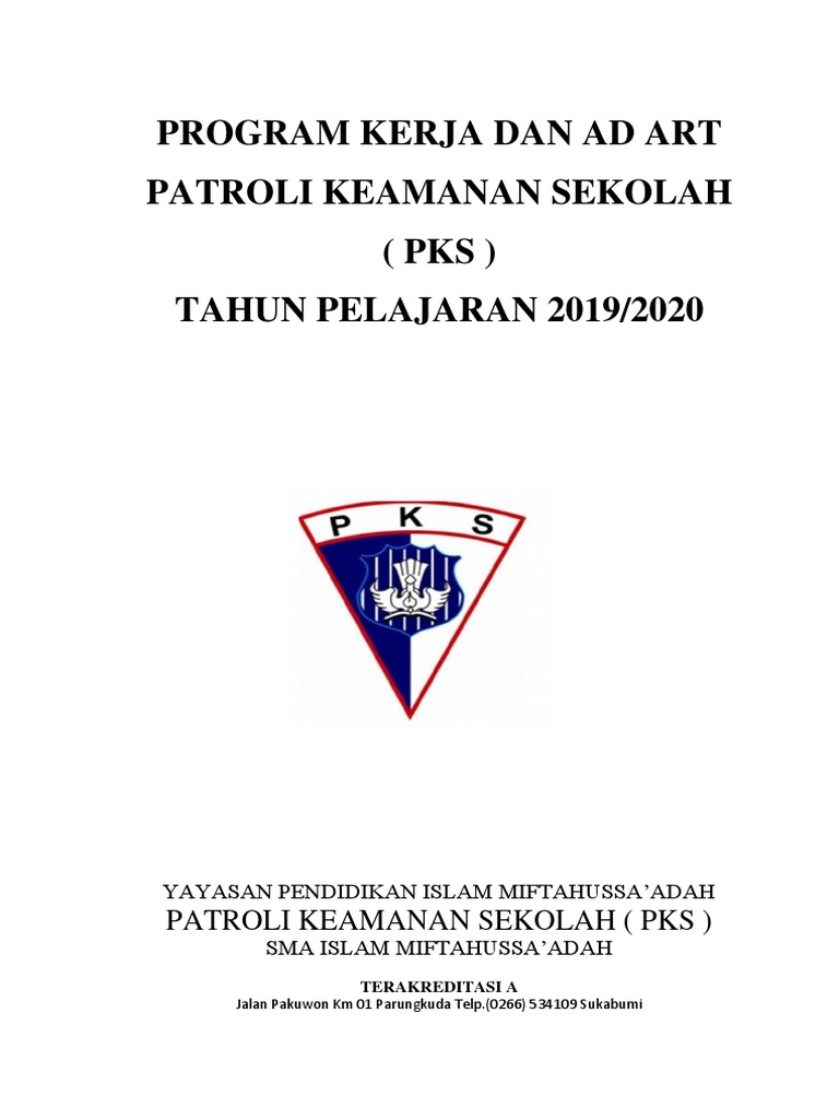 COVER Program Kerja Pks Dan Ad Art | PDF