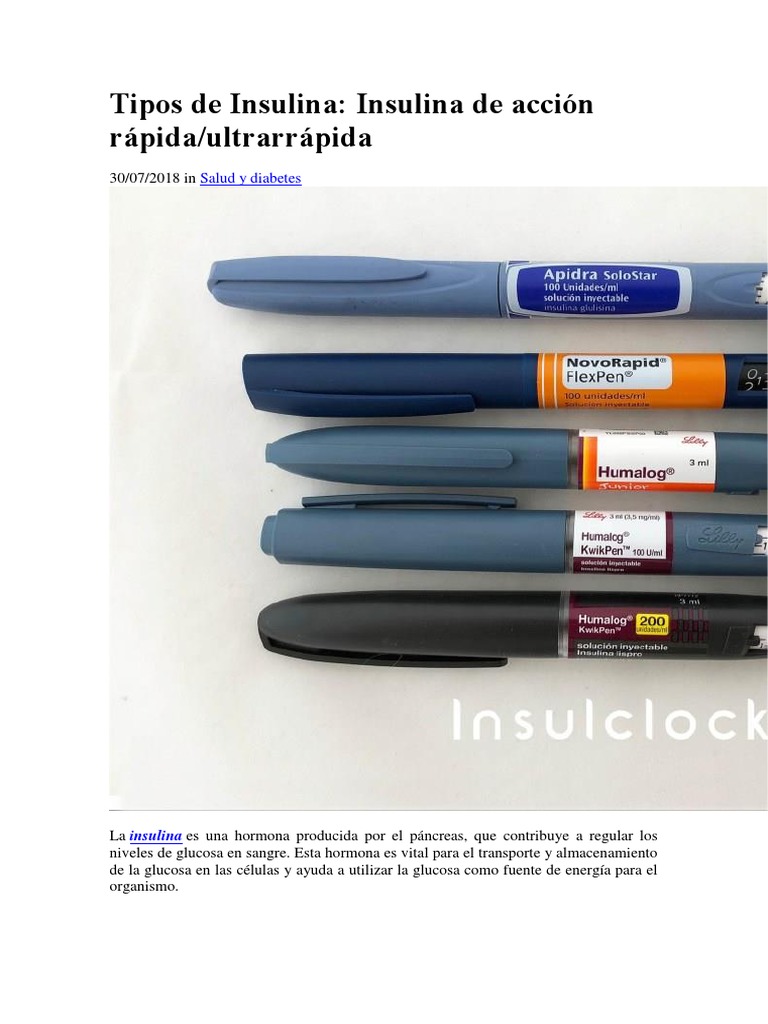 Tipos de Insulina | PDF | Insulina | Bioquímica