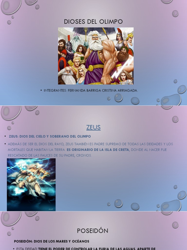 Dioses Del Olimpo | PDF | Zeus | Hera