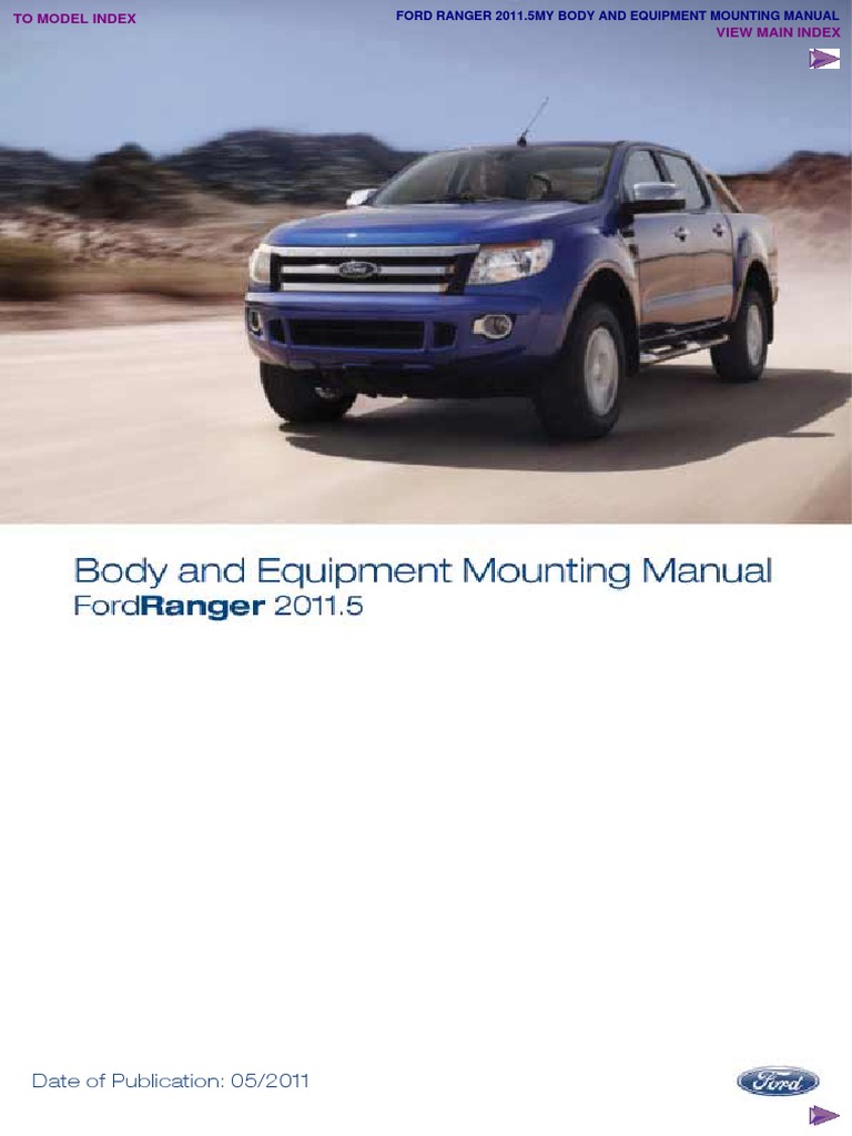 Ford Ranger Body Equipment Manual | PDF | Truck | Airbag