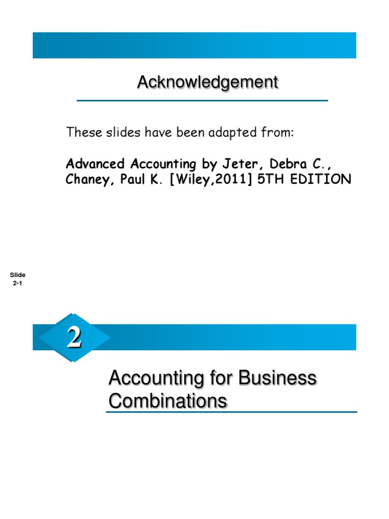 Acknowledgement: These Slides Have Been Adapted From | PDF | Goodwill ...