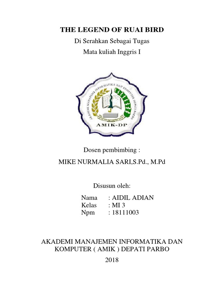 The Legend of Ruai Bird | PDF | Art | General Fiction