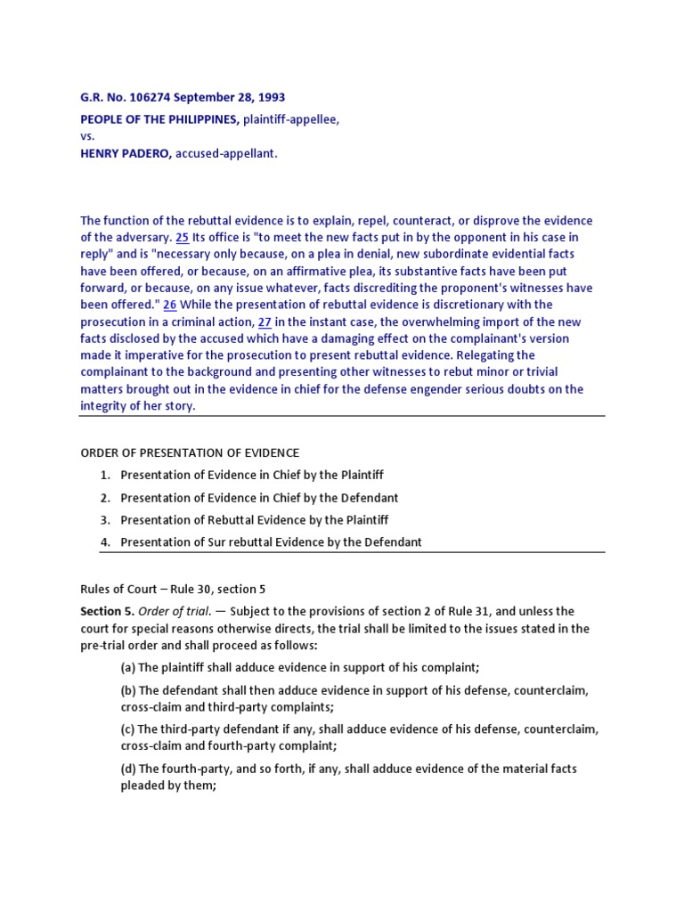 Rebuttal Arguments | PDF | Evidence | Prosecutor