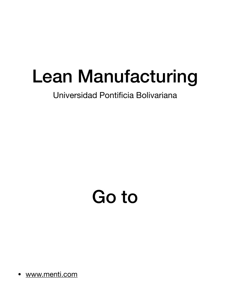 Lean Manufacturing | PDF | Lean Manufacturing | Industries
