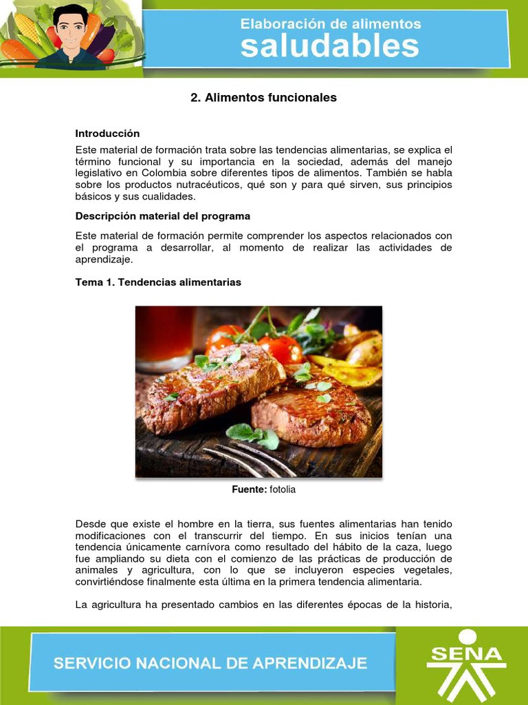 Alimentos Funcionales PDF | Descargar gratis PDF | Comida funcional | Dieta