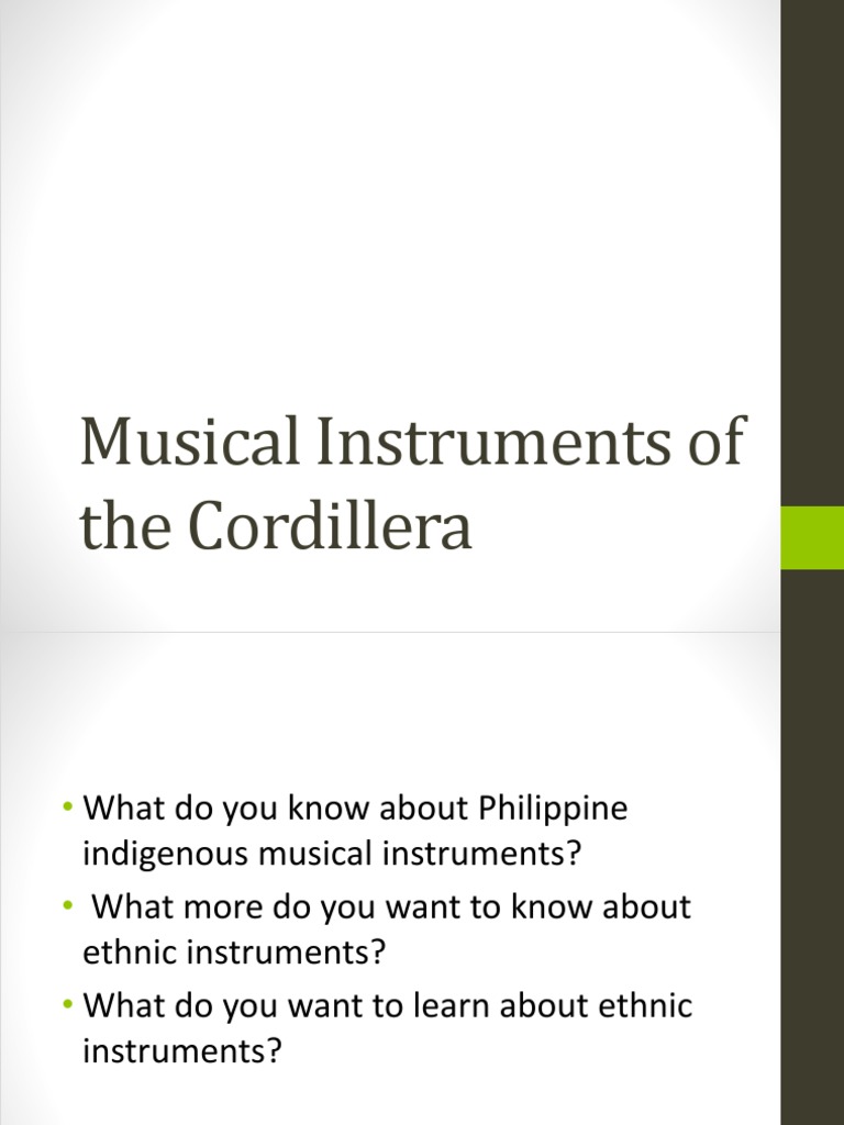 Indigenous Musical Instruments of Cordillera | PDF