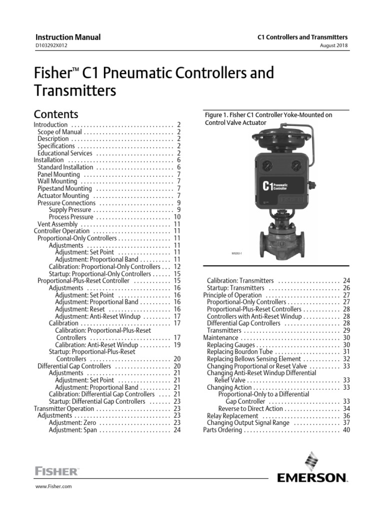 Instruction Manual Fisher c1 Pneumatic Controllers Transmitters en ...