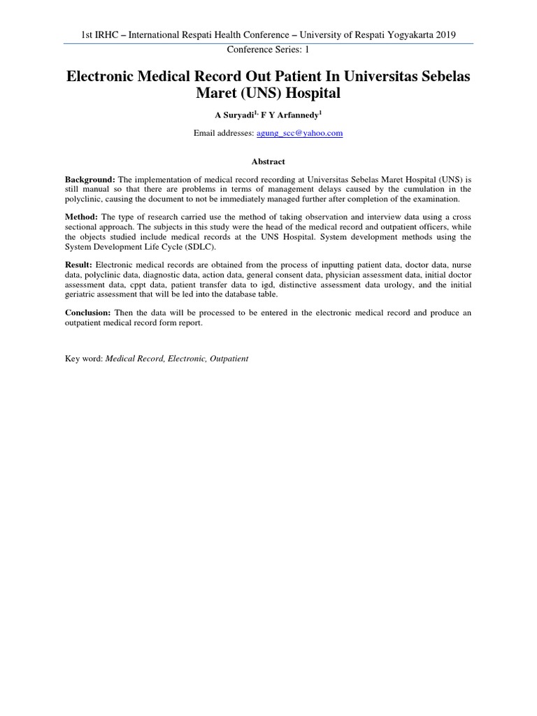 Electronic Records in Outpatient Care | PDF