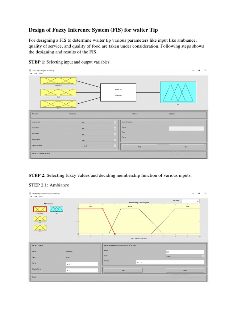Waiter Tip Using Fuzzy | PDF | Fuzzy Logic | Formalism (Deductive)