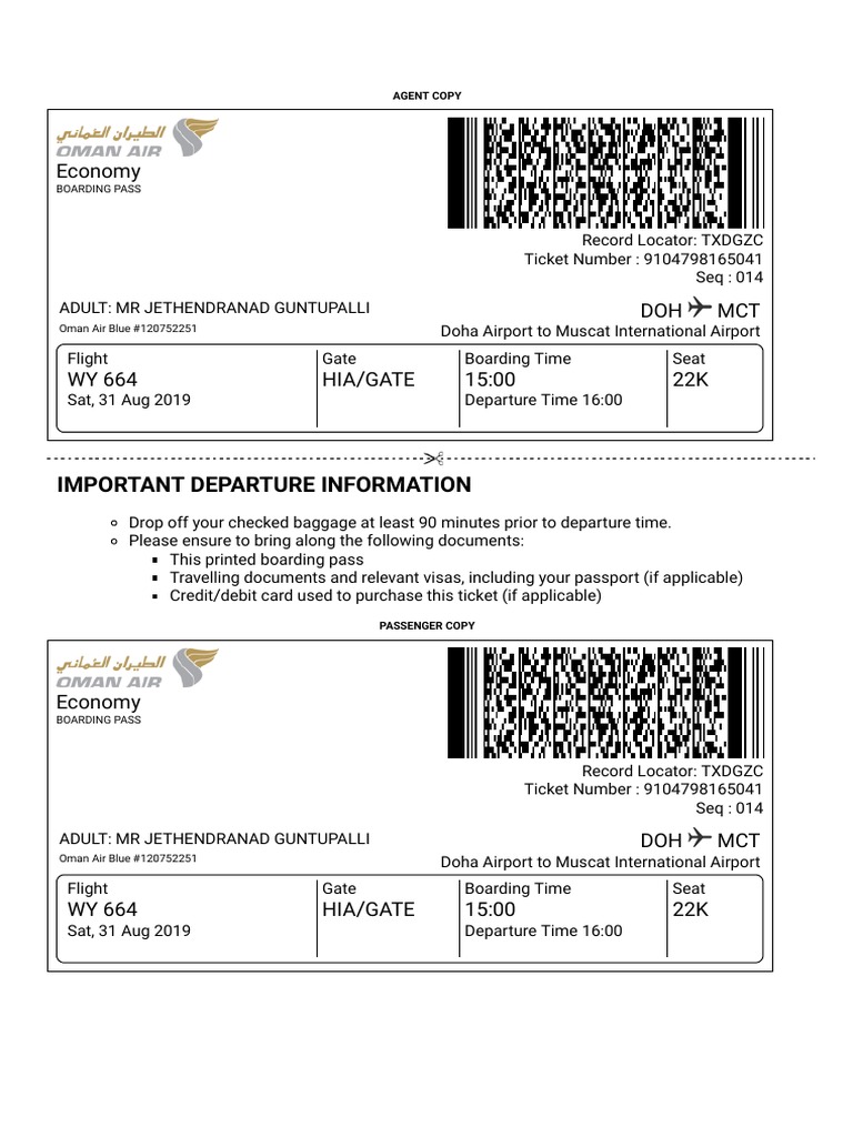 Confirmation - Check-In | PDF