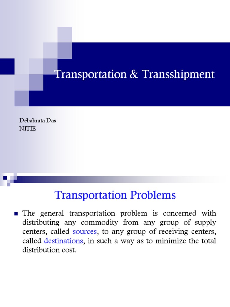 Transportation Problem Optimization Guide | PDF | Mathematical Optimization | Systems Analysis