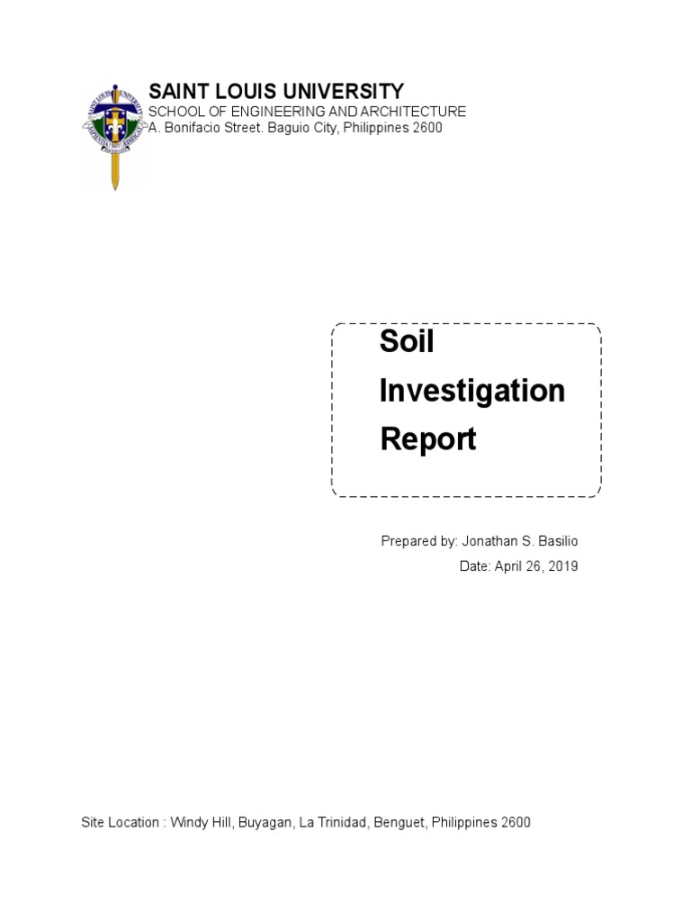 Soil Investigation Report for Windy Hill | PDF | Geotechnical ...
